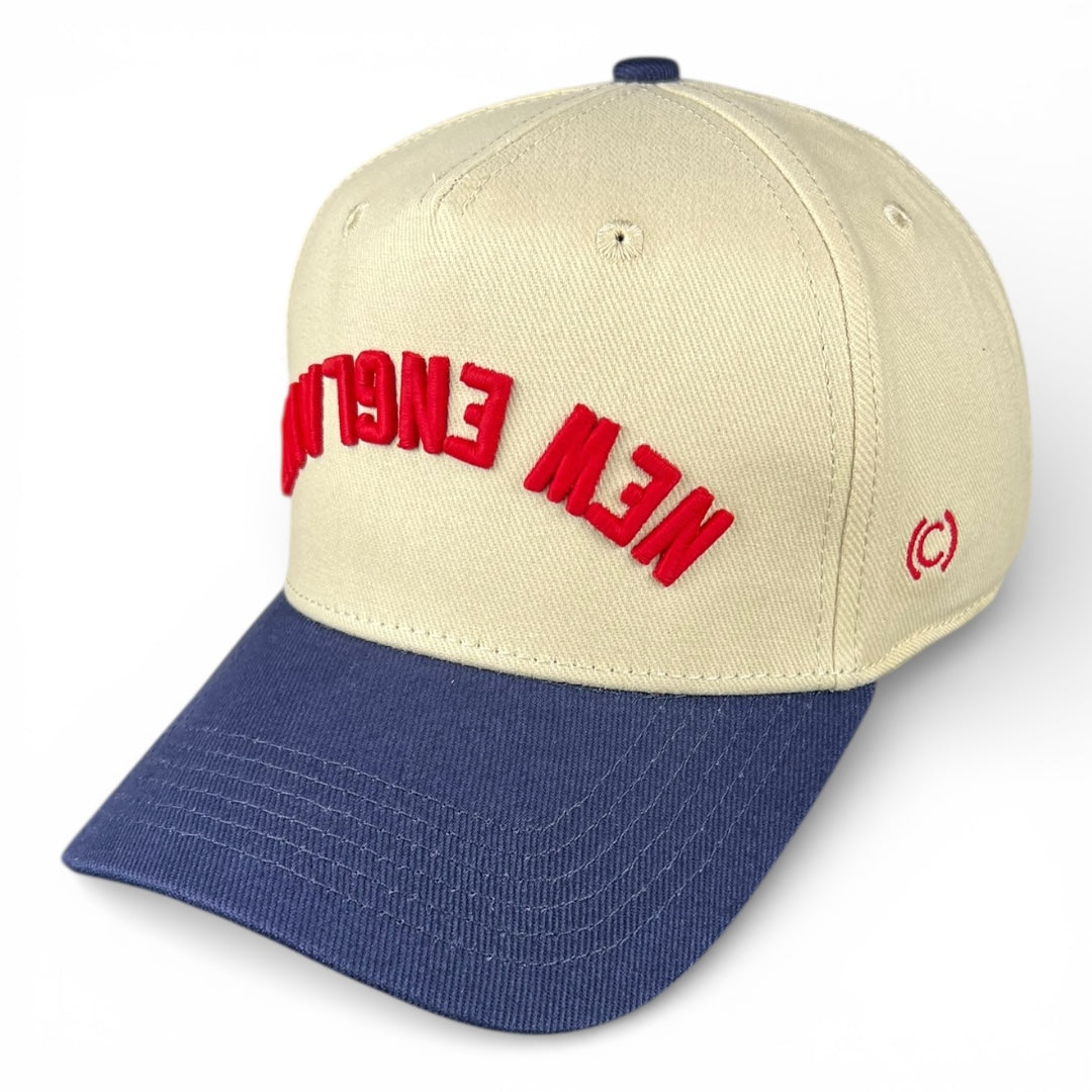 NEW ENGLAND - Upside Down Navy and Cream Vintage Two Tone Hat – Codeword